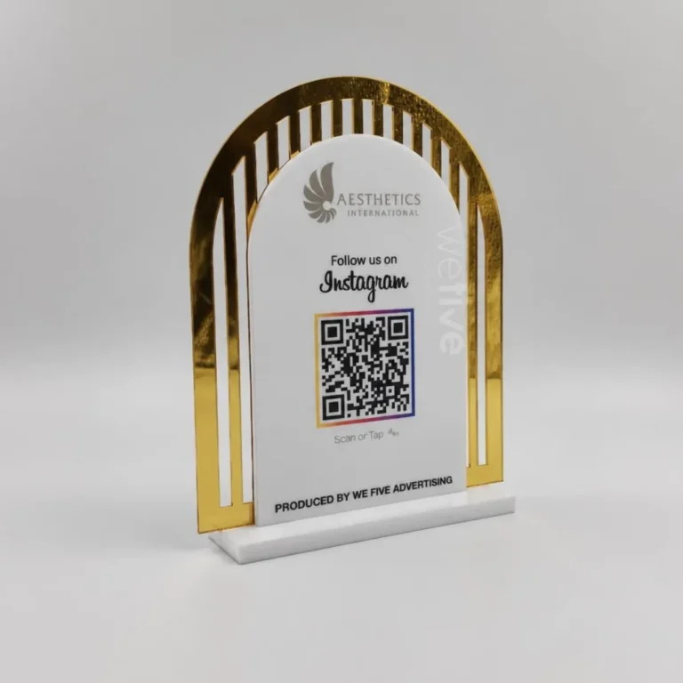 Custom QR & NFC Stands - We Five Advertising